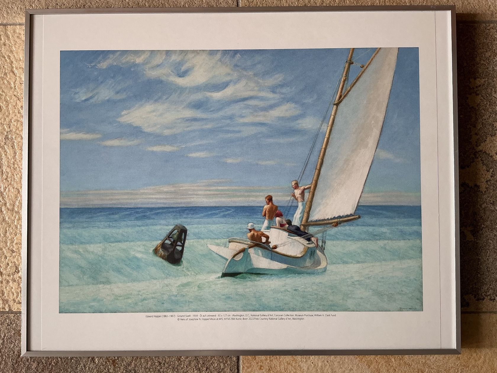 Edward Hopper Ground Swell 1939, cadre alu 40 x 50 cm (Neu (gemäss ...