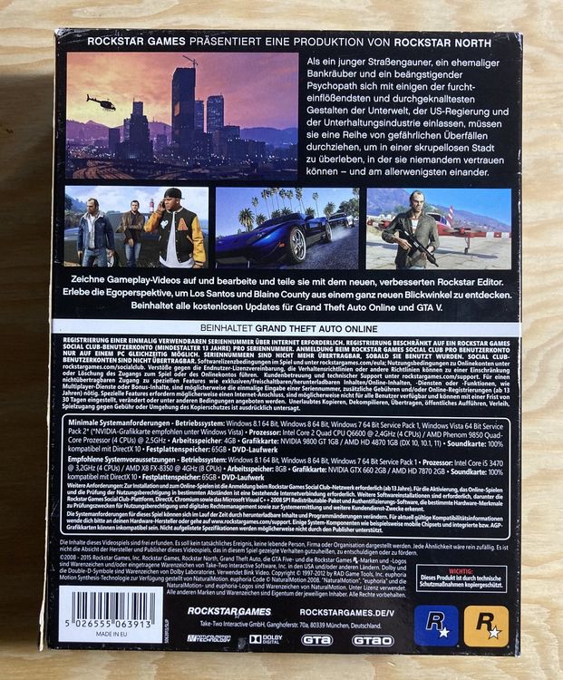 Grand Theft Auto V GTA 5 Collection PC Game | Kaufen auf Ricardo
