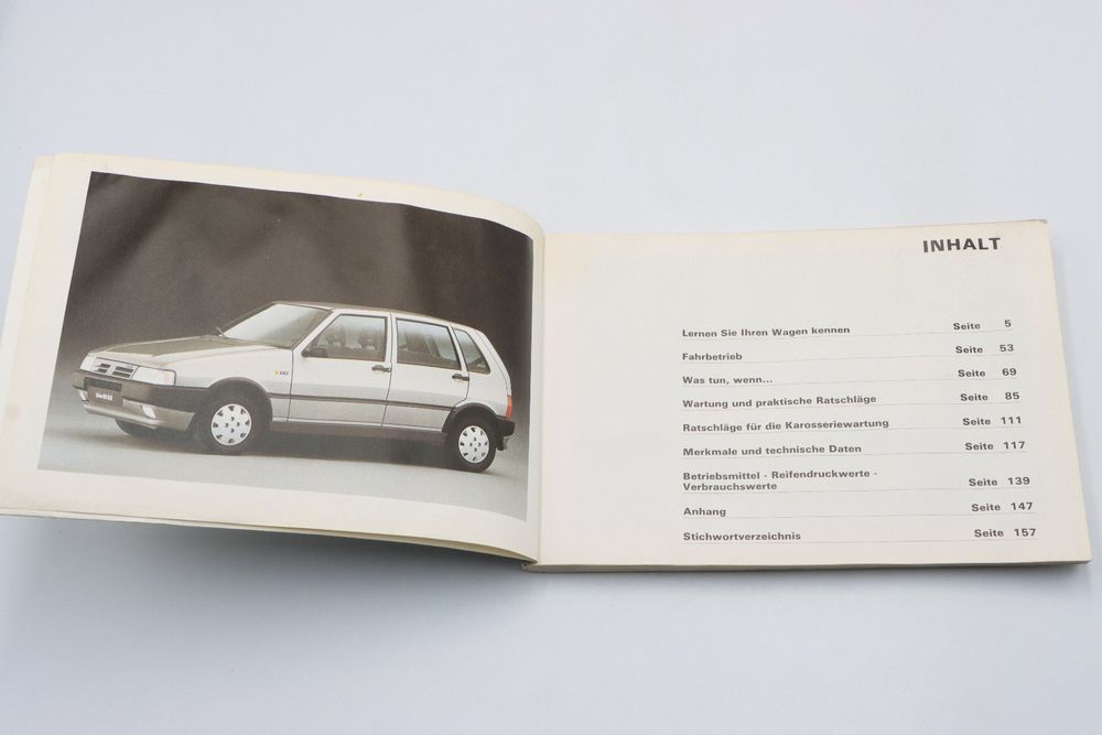 Fiat Uno 1990 Betriebsanleitung (Gebraucht) in Bühl b.Aarberg für CHF ...