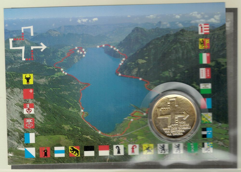 Numispostkarte "700 Jahre Schweiz" (Gebraucht) in Unterentfelden für CHF 10 – mit Lieferung auf ...