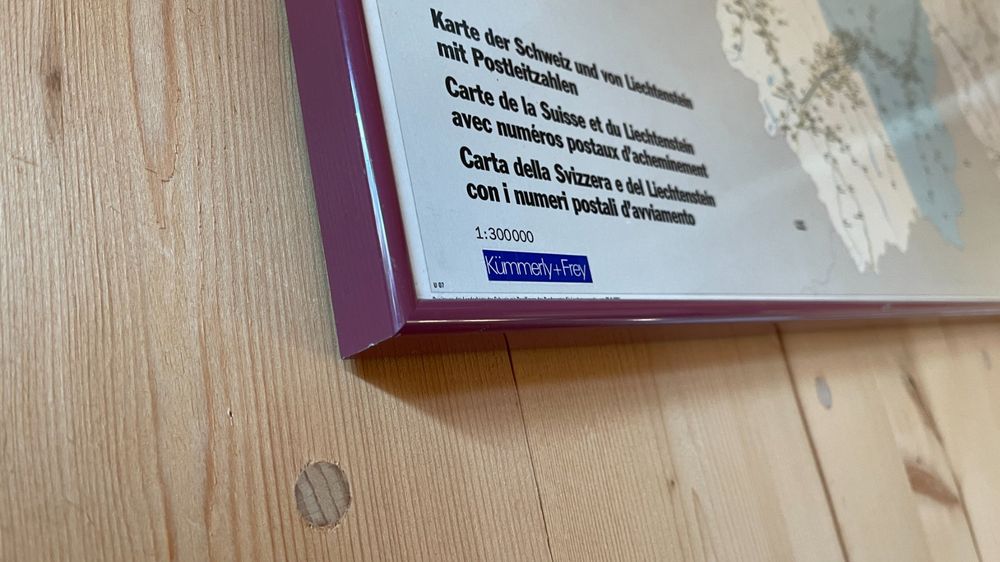 Poster Landkarte Schweiz mit Postleitzahlen | Kaufen auf Ricardo