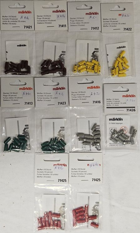 Märklin 71411 und 5 weitere Sorten Stecker und Muffen, neu (Neu und ...