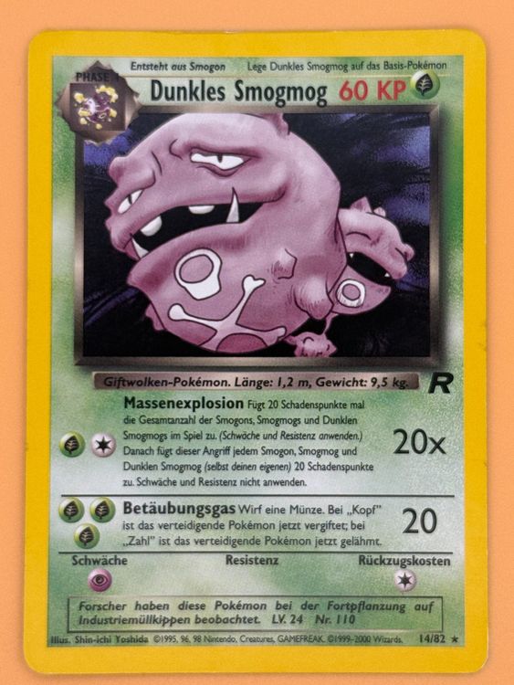 Dunkles Smogmog 14/82 Holo Rare Pokémon Team Rocket ab 1.- (Gebraucht ...
