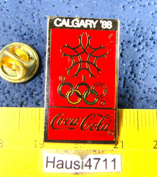 OLYMPIA CALGARY 1988 CANADA COCA-COLA PIN GLASIERT 32mm (Gebraucht) in ...