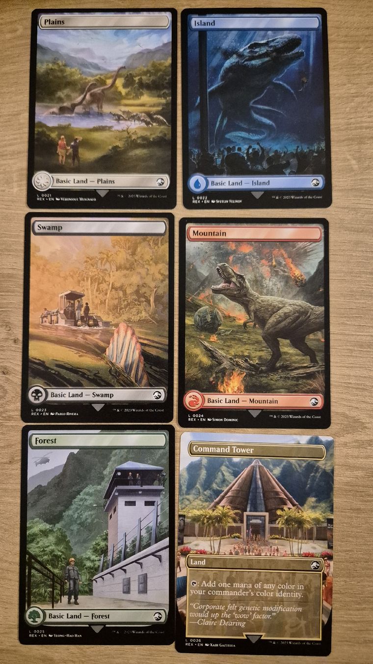MTG Magic The Gathering - Alle Jurassic World Full Art Mana (Neu ...