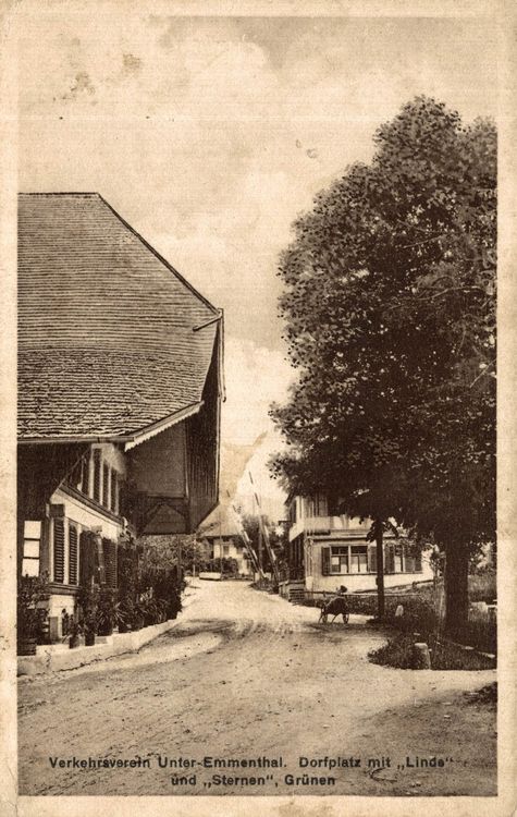 Dorfplatz mit Linde und Restaurant Sternen, Grünen (Gebraucht) in Bronschhofen für CHF 12 – mit ...