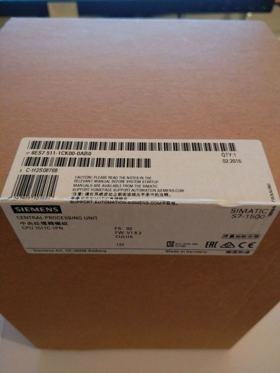 SIEMENS Simatic S7 1500 (CPU 1511C-1PN) SPS (Neu und originalverpackt ...