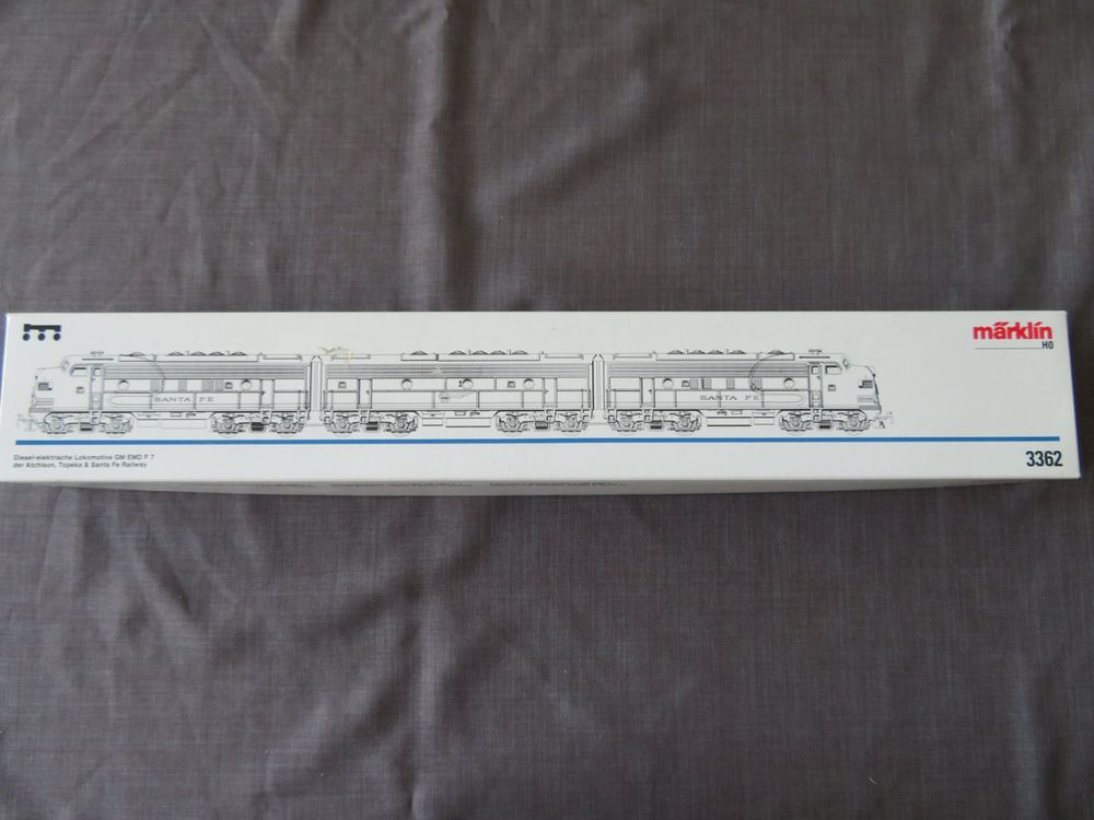 Märklin H0-3362 3tlg. EMD F7 Santa Fe Bluebonnet Lackierung (Gebraucht ...