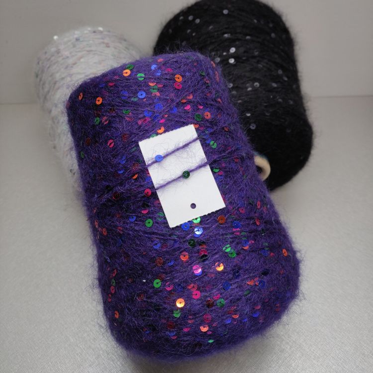 Sesia Mohair SuperKid Seide Pailettes Art. Aurora 355g viola (Neu ...