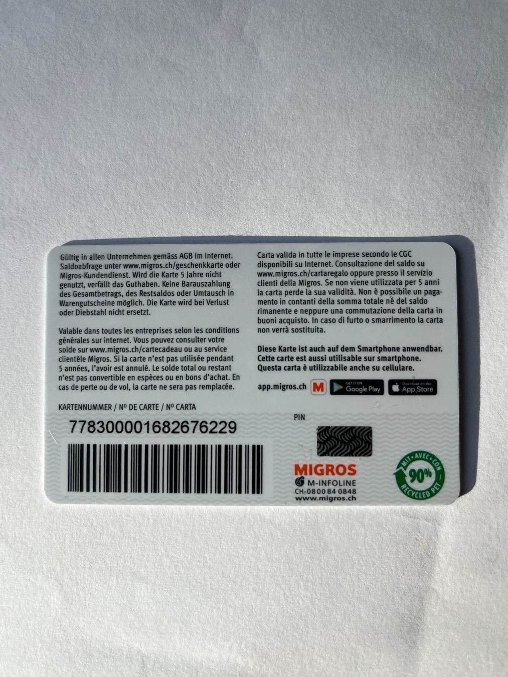 Carte Cadeau Migros vide - Collection (Gebraucht) in Lausanne für CHF 7 ...