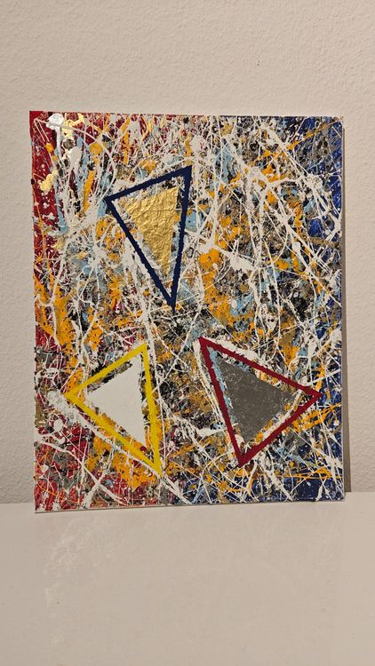 Tableau abstrait moderne "Triangles" (Neu (gemäss Beschreibung)) in Le Locle für CHF 190 – mit ...