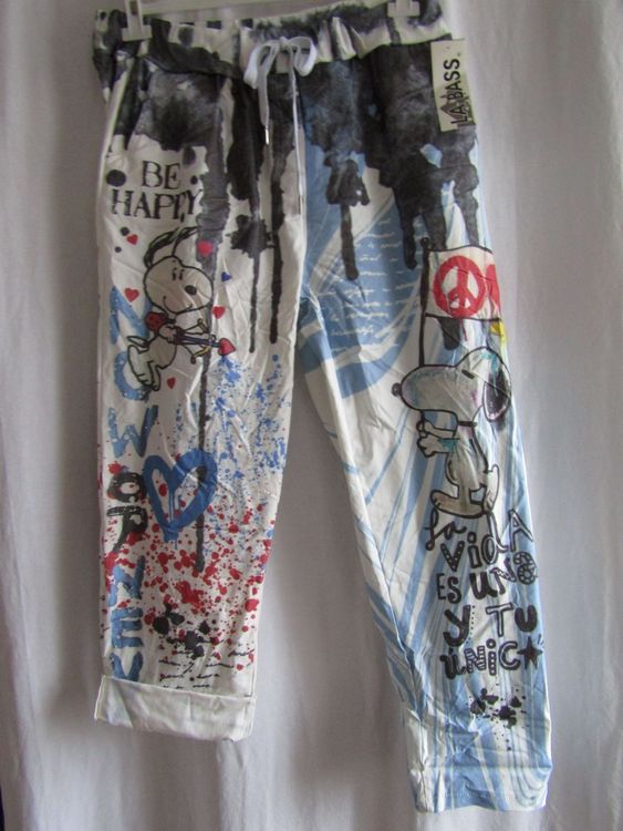 Gr. 50/60, Crash-Stretch Hose mit Taschen "Snoopy-Motiv" (Neu und ...