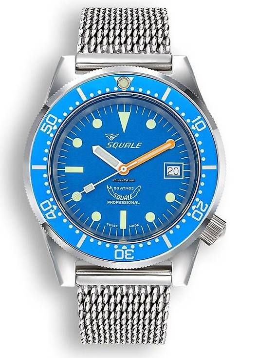 Squale 1521 Blue Mesh - Inklusive 2 Kautschukbänder (Gebraucht) in ...