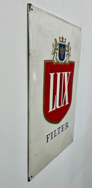 Grosses Blechschild Zigaretten Werbung Lux Filter | Kaufen auf Ricardo
