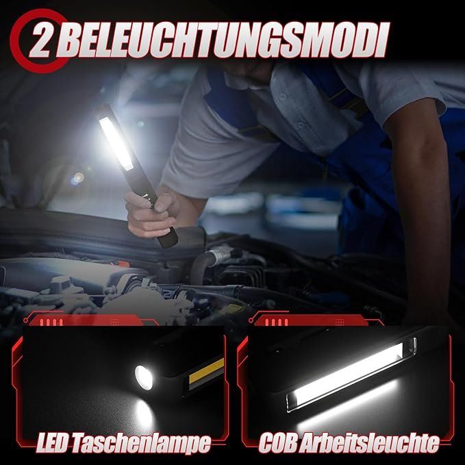LED Werkstattlampe Taschenlampe Inspektionsleuchte + Magnet (Neu und originalverpackt) in ...