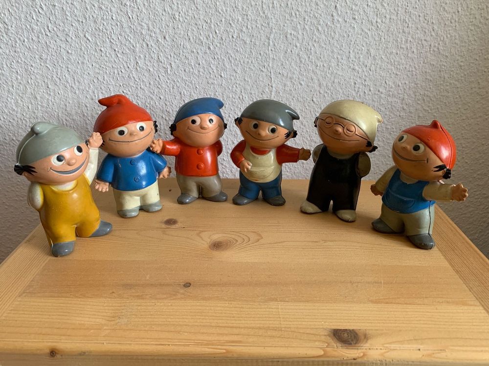 Mainzelmännchen 6 Figuren Set Komplett Original ZDF Goebel (Gebraucht ...