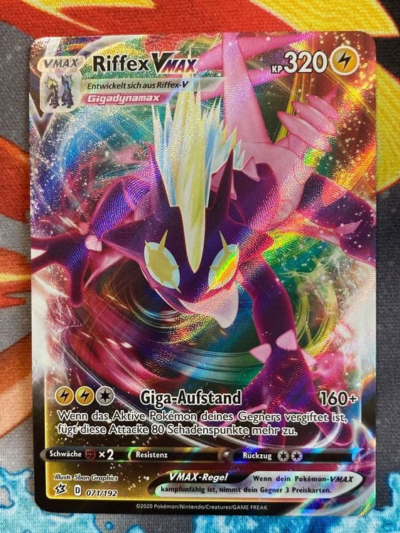 Pokemonkarte Riffex Vmax 071/192 | Kaufen auf Ricardo