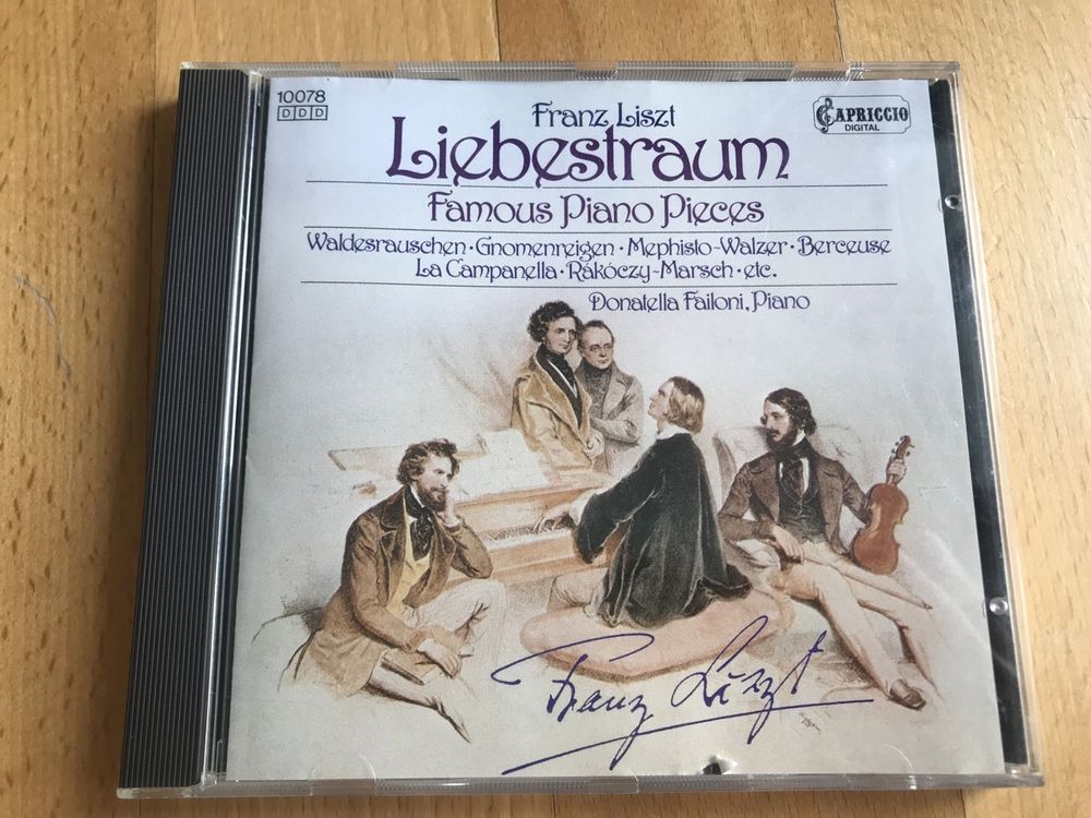 Franz Liszt Liebesträume CD Donatella Failoni Klavierstücke (Gebraucht ...