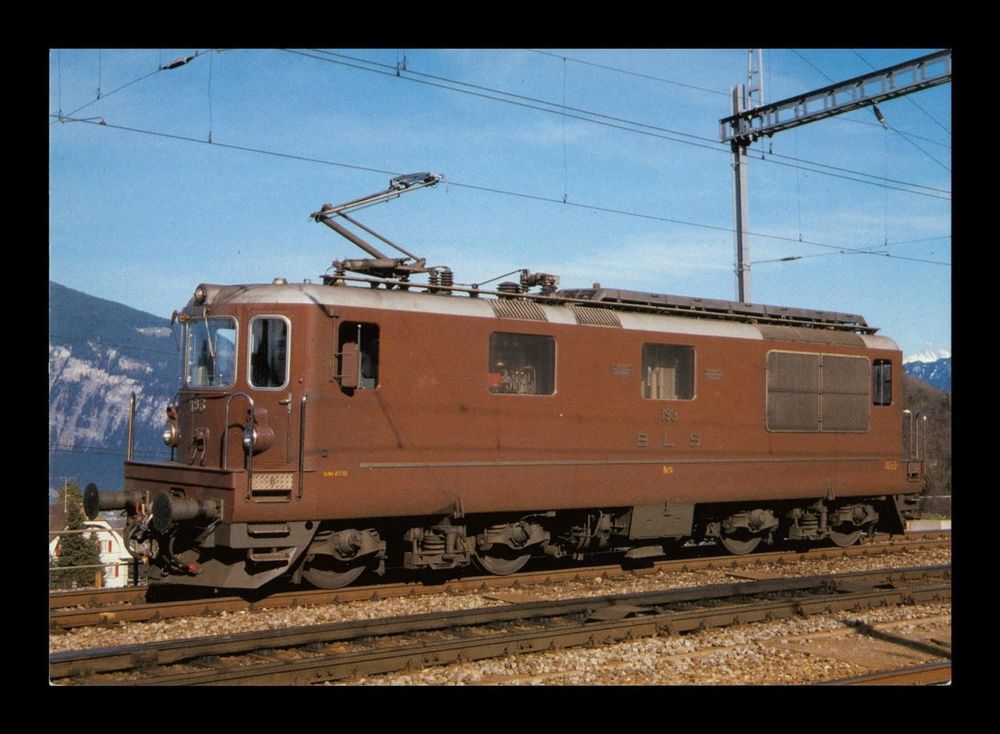 Bern-Lötschberg-Simplon-Bahn Lok Re 4/4 (193) in Spiez 1985 (Neu (gemäss Beschreibung)) in ...