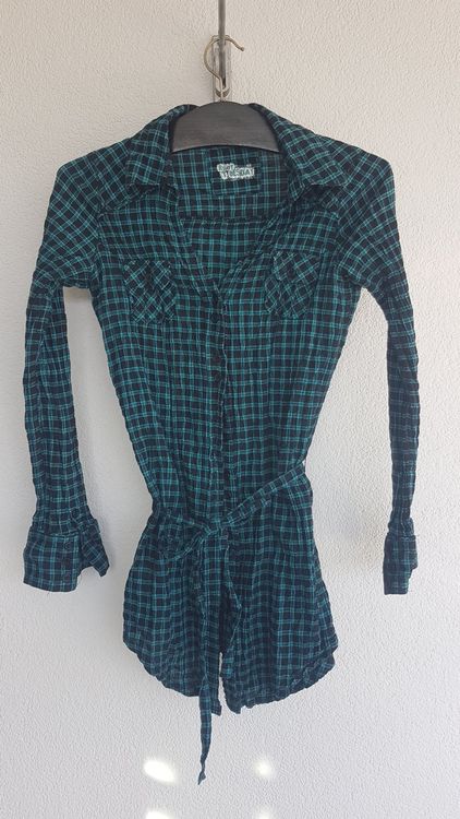 Bluse Ruby Tuesday blau schwarz karo Gr.XS (Gebraucht) in Biglen für ...