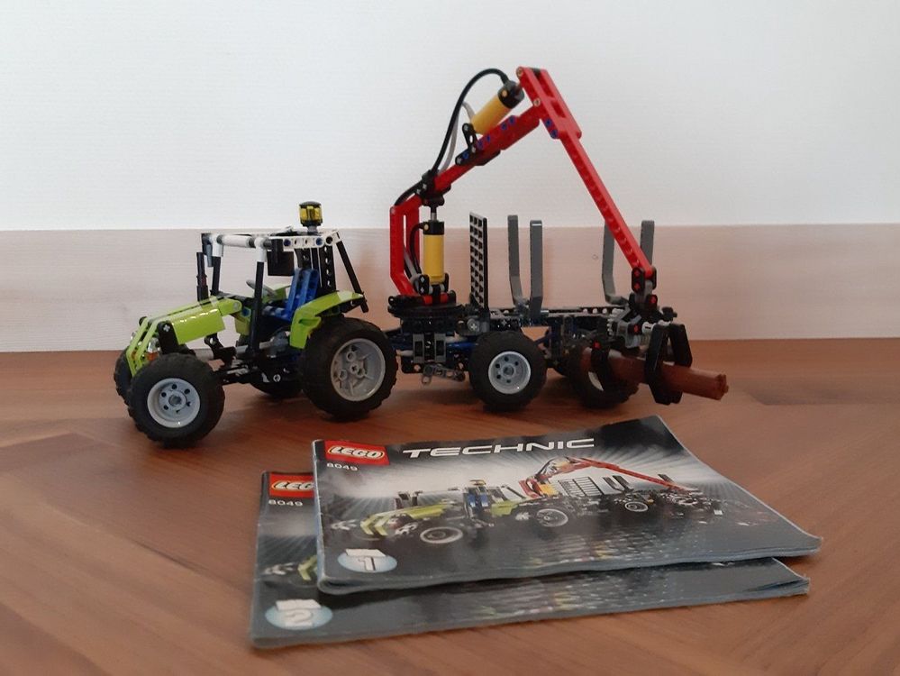 Lego Technic 8049 Traktor mit Forstkran | Tractor Log loader (Gebraucht ...