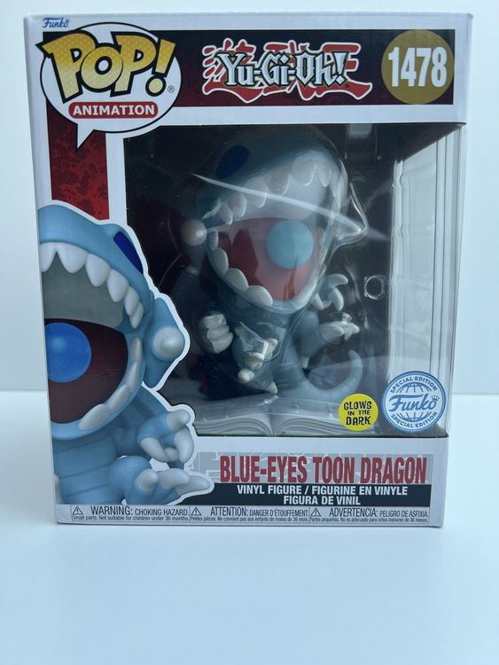 Funko POP! Yu-Gi-Oh! Blue-Eyes Toon Dragon 15cm Limit Glow (Neu und ...