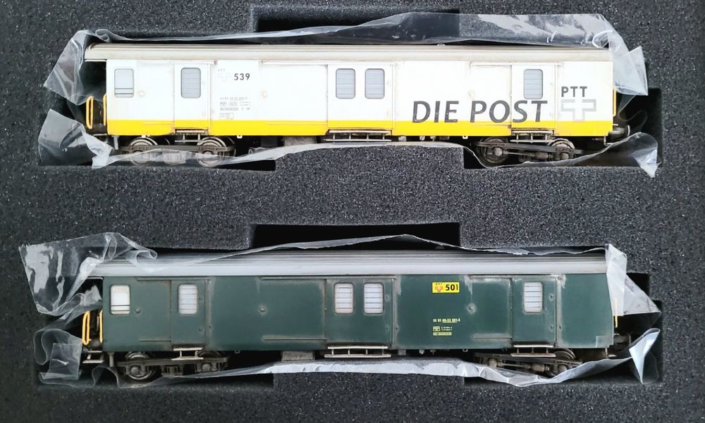 Heris 13051 SBB Postwagen Z4 2-teilig, gealtert (Neu und originalverpackt) in Bremgarten AG für ...
