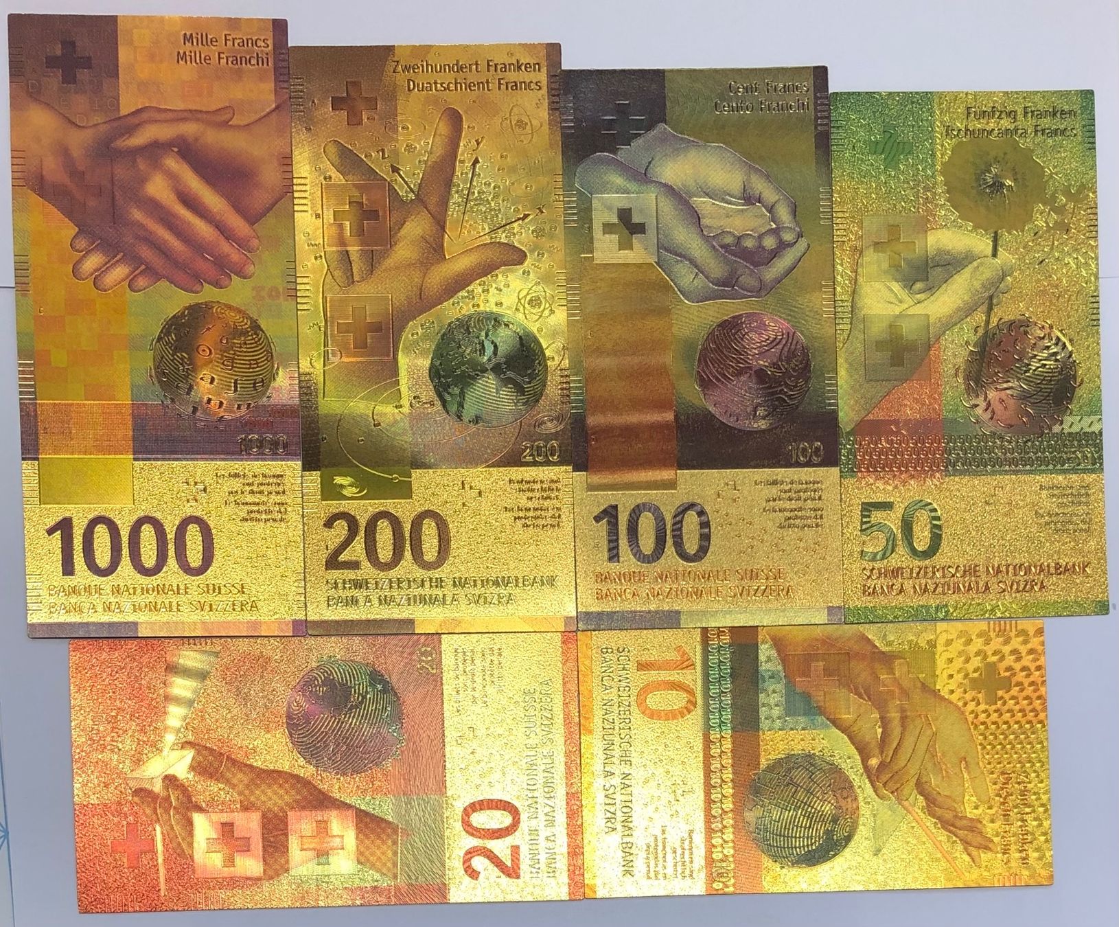 Goldene Schweizer Franken Noten Set! (Neu (gemäss Beschreibung)) in ...