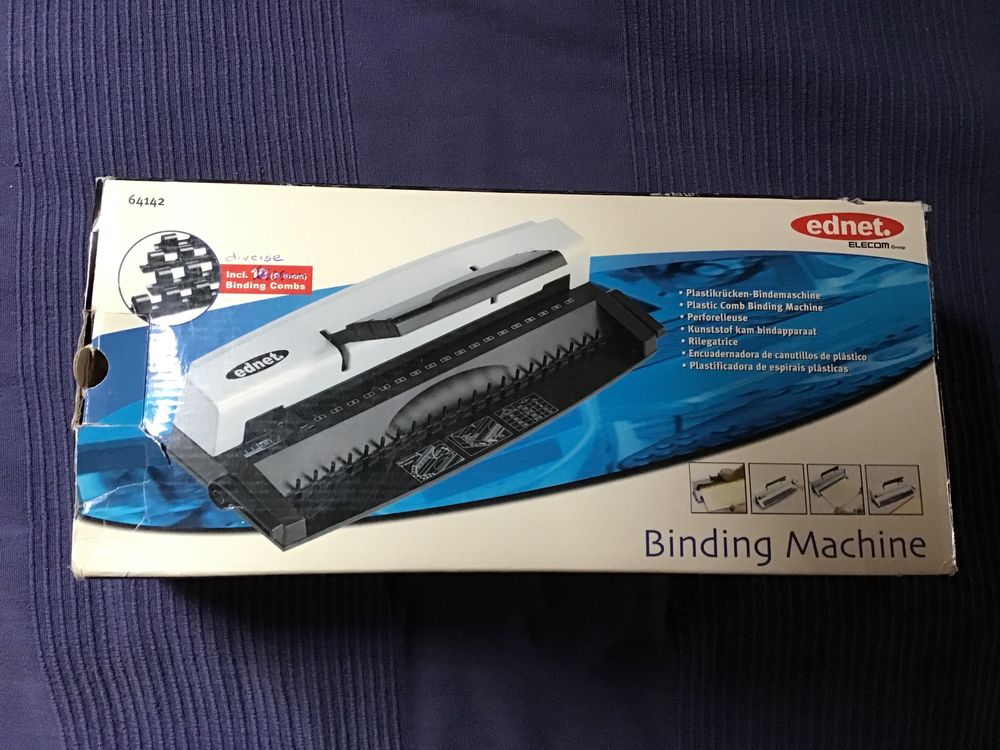 Ednet Bindemaschine inkl. diverse Plastikrücken,1x gebraucht (Gebraucht ...
