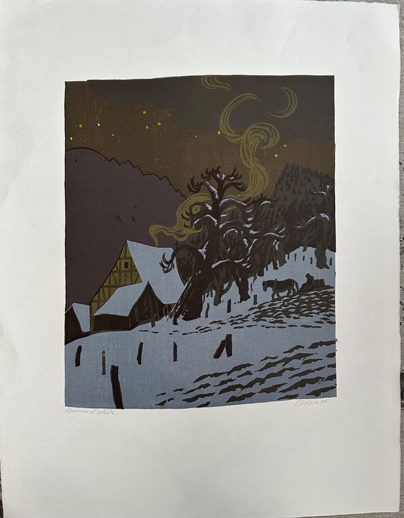 Heinz Keller (1928-2019) Grosse Lithographie Handsigniert (Gebraucht) in Root für CHF 59 – nur ...