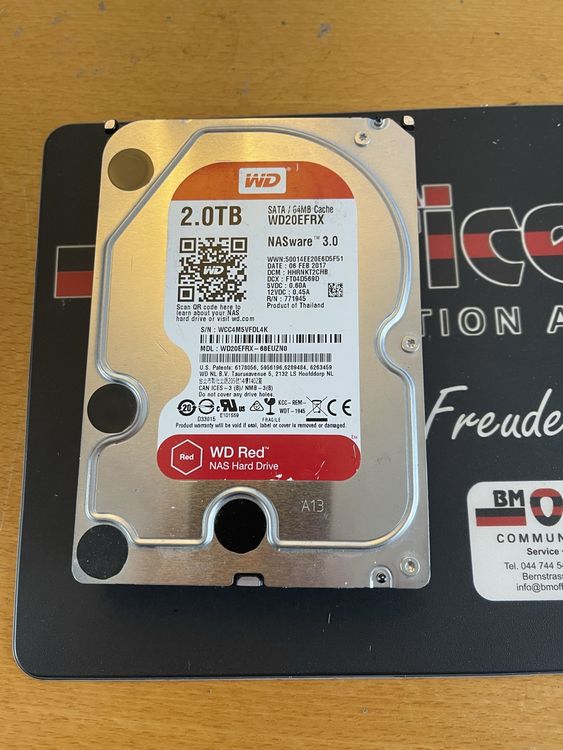 WD Red NAS Hard Drive 2.0TB (WD20EFRX) - Top Zustand! (Gebraucht) in ...