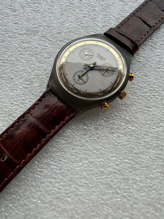 Swatch *CHRONO*GOLDFINGER*SCM100*NEU Ungetragen*1991 (Neu und originalverpackt) in Schaffhausen ...