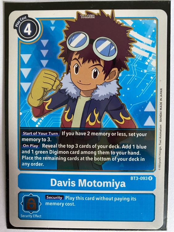 Davis Motomiya BT3-093 (Version 2) DIGIMON English (Neu (gemäss Beschreibung)) in St. Gallen für ...
