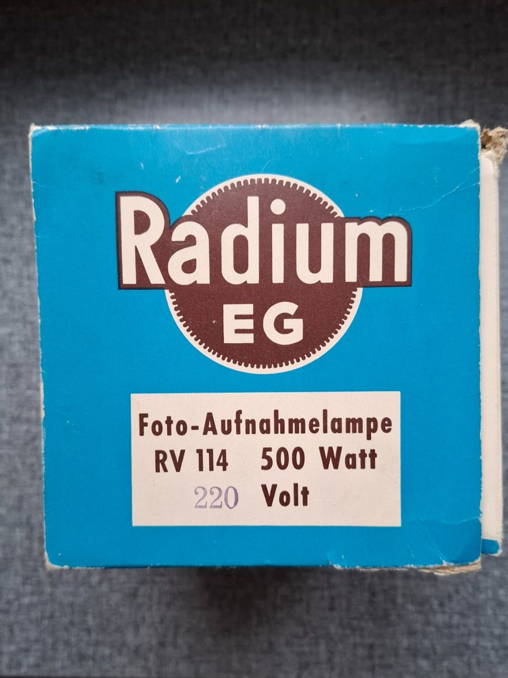 Radium Foto-Aufnahmelampe RV 114, 500 Watt, Vintage Lampe (Gebraucht ...