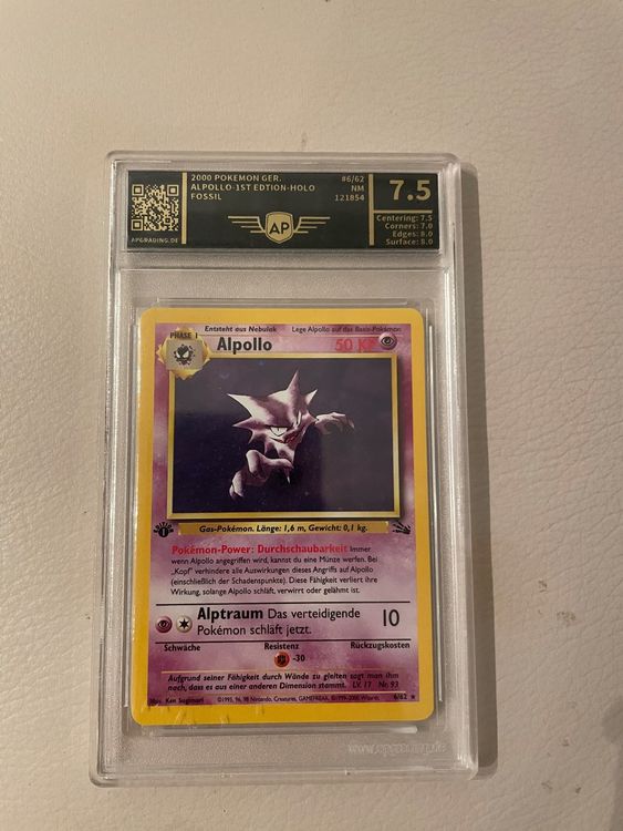 Alpollo Pokemon 1.Ed 7.5 Graded (Gebraucht) in Gossau ZH für CHF 30 ...