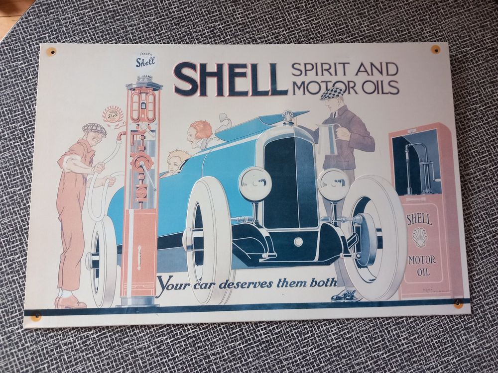 Emaille-Schild Replika "Shell" - Metallschild | Kaufen auf Ricardo