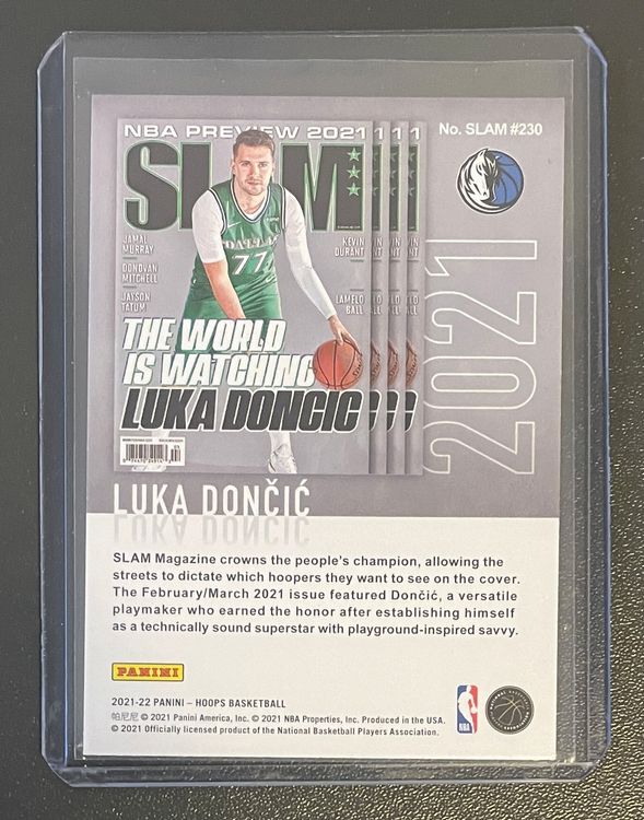 NBA Luka Doncic 2021-22 NBA Hoops Slam Card (Neu (gemäss Beschreibung ...