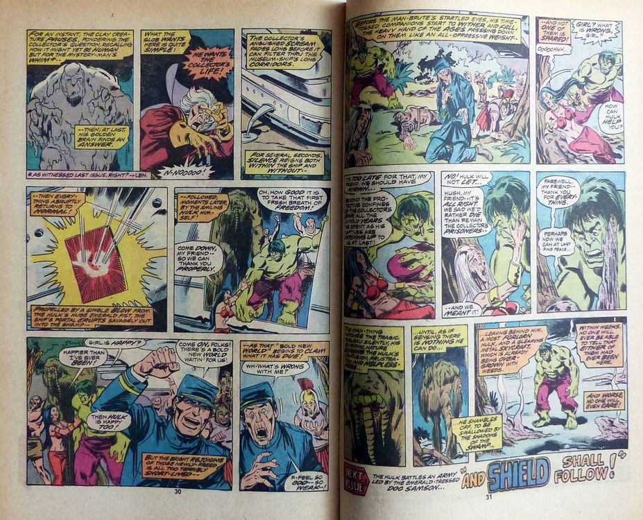 INCREDIBLE HULK 198 VS. MAN-THING MARVEL 1976 VALUE STAMP | Kaufen auf ...