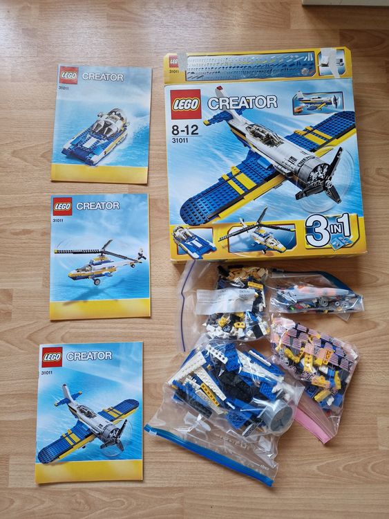 Lego Creator 31011 3 in 1 Boot, Helikopter & Flugzeug (Gebraucht) in ...