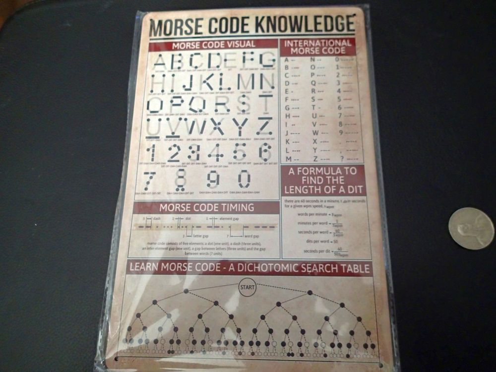 Blechschild Morse Code Knowledge | Kaufen auf Ricardo