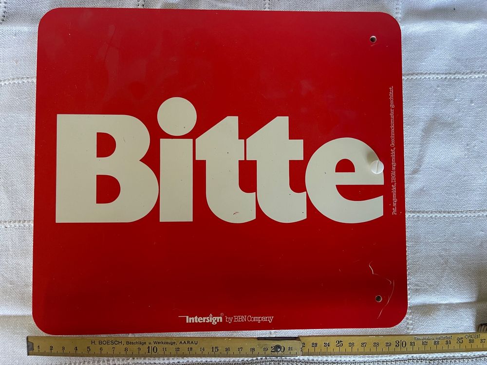 Vintage Pannrnschild , InterSign by BERN Company, Rarität! | Kaufen auf ...