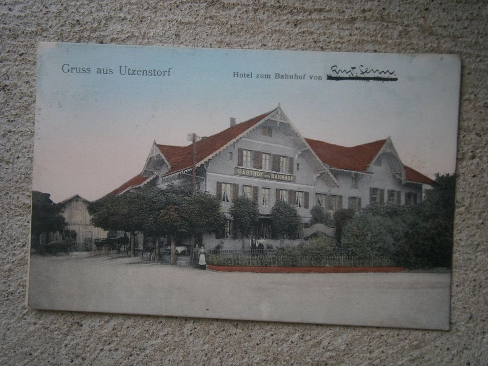 AK Gruss aus Utzenstorf Hotel zum Bahnhof 1913 (Gebraucht) in Burgdorf für CHF 14 – mit ...