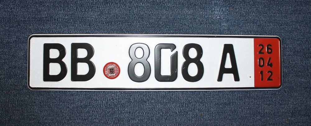1Kontrollschild Autonummer Nummernschild Kennzeichen (Gebraucht) in ...