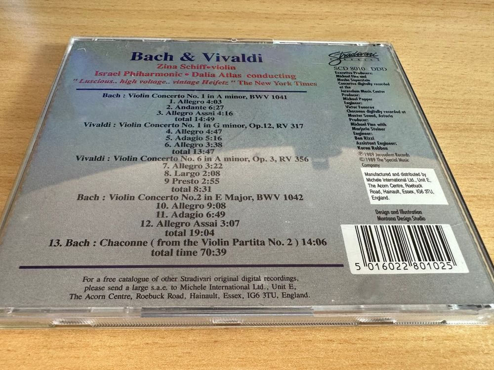 Zina Schiff, Israel Philharmonic, Dalia Atlas - Bach, Vivald | Kaufen ...