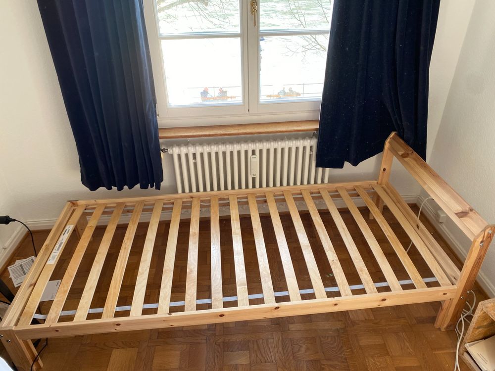 NEIDEN Bettgestell, mit Luröy Lattenrost, 90x200 cm | Kaufen auf Ricardo