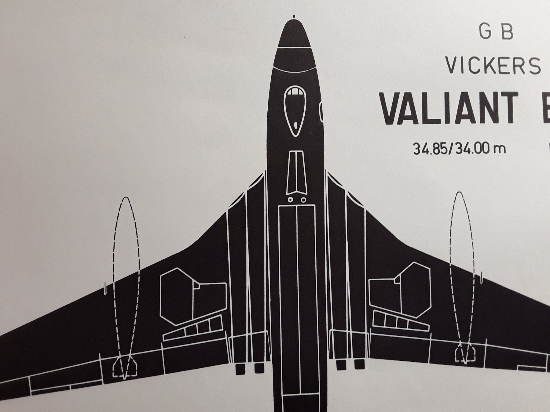 Vickers Valiant BK.1 __ Flugzeug _ Werkszeichnung _ Bild (Neu (gemäss ...