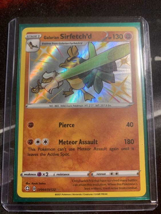 Pokémonkarte Galarian Sirfetch'd SHINY (Neu (gemäss Beschreibung)) in ...