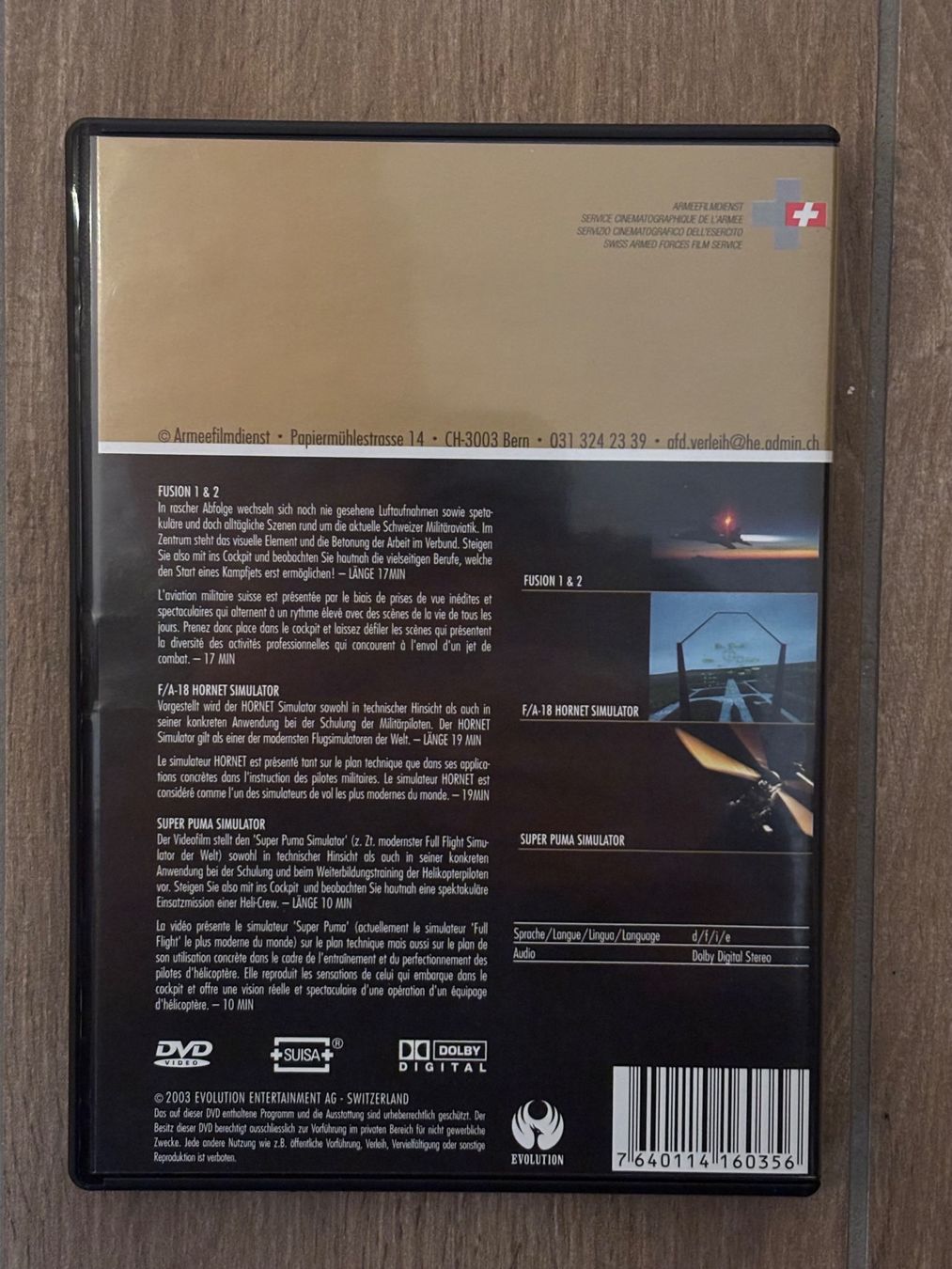 DVD Swiss Armed Forces F/A-18 / Fusion / Super Puma (Gebraucht) in ...