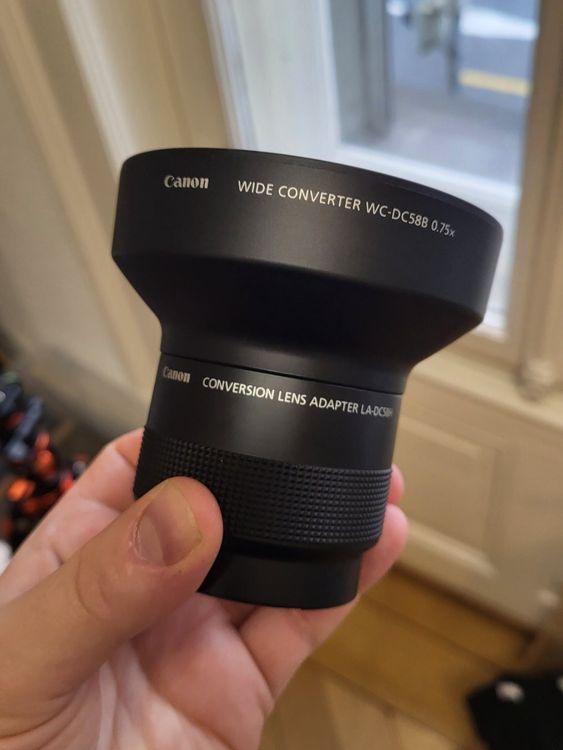 Canon Wide Converter WC-DC58B 0.75x ( für Canon G Serie) (Gebraucht) in ...