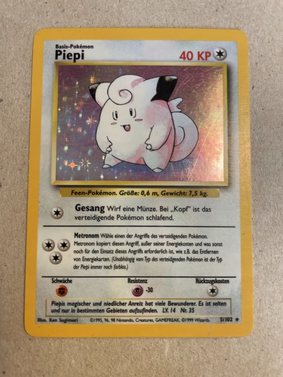 Piepi Pokemon Karte (Gebraucht) in Zürich für CHF 10 – mit Lieferung ...